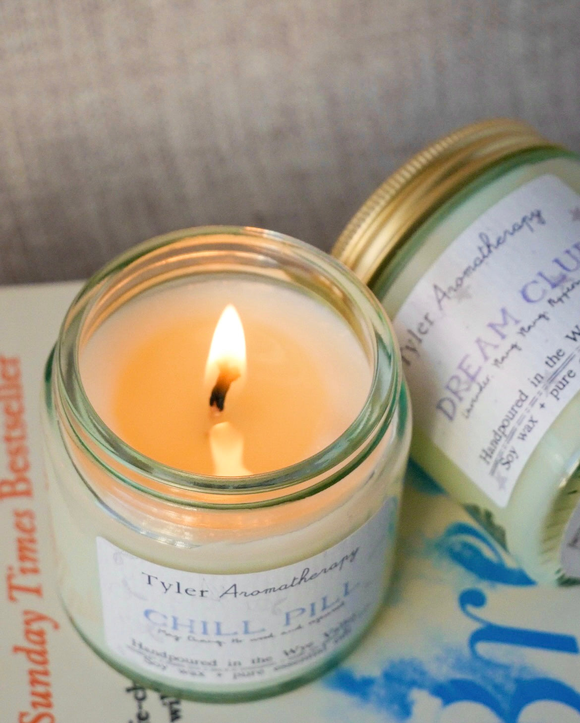 Calming mood candle duo set Tyler Aromatherapy – AGORA HEALTH